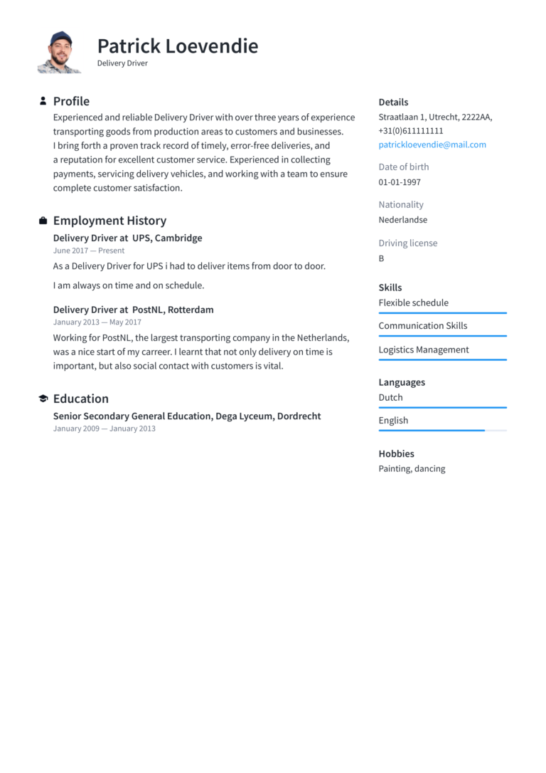 Engels Cv Maken? - Gratis Cv Voorbeelden *2019* in Word & PDF