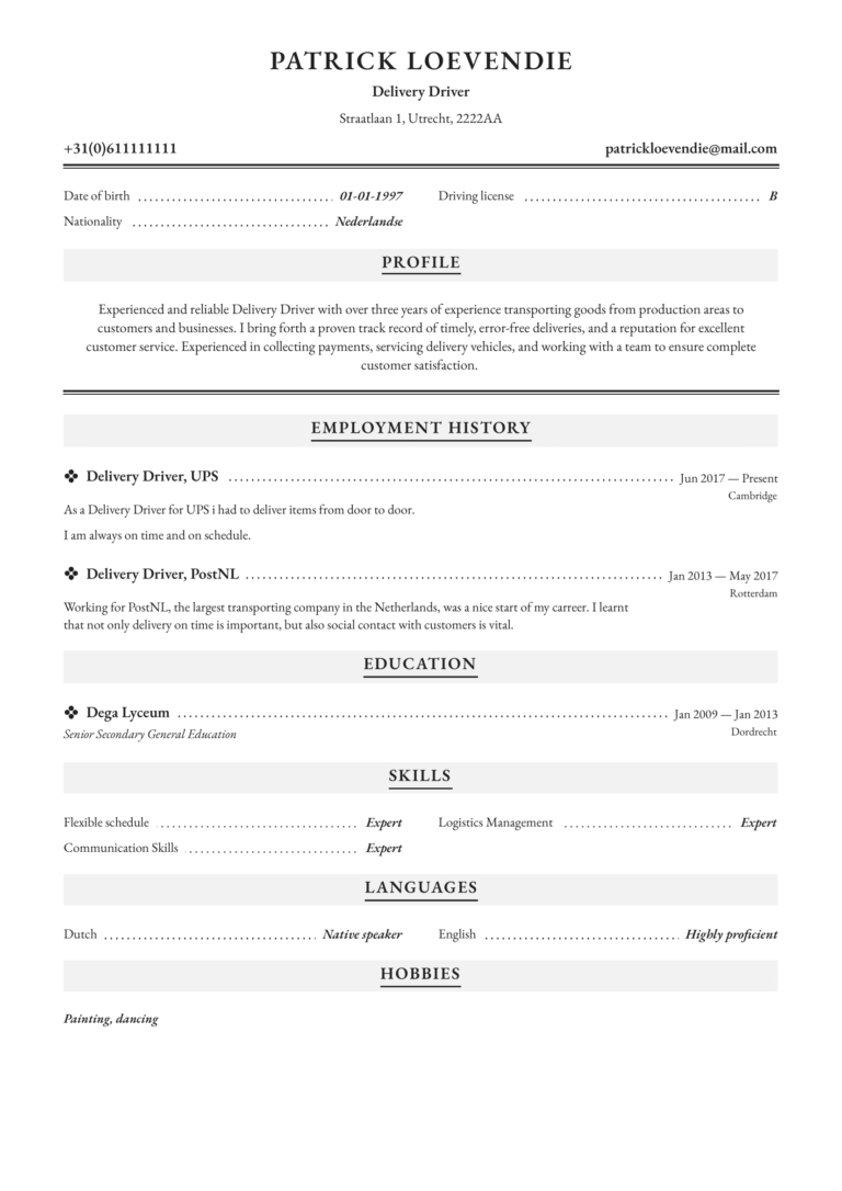 Engels Cv Maken? - Gratis Cv Voorbeelden *2019* in Word & PDF