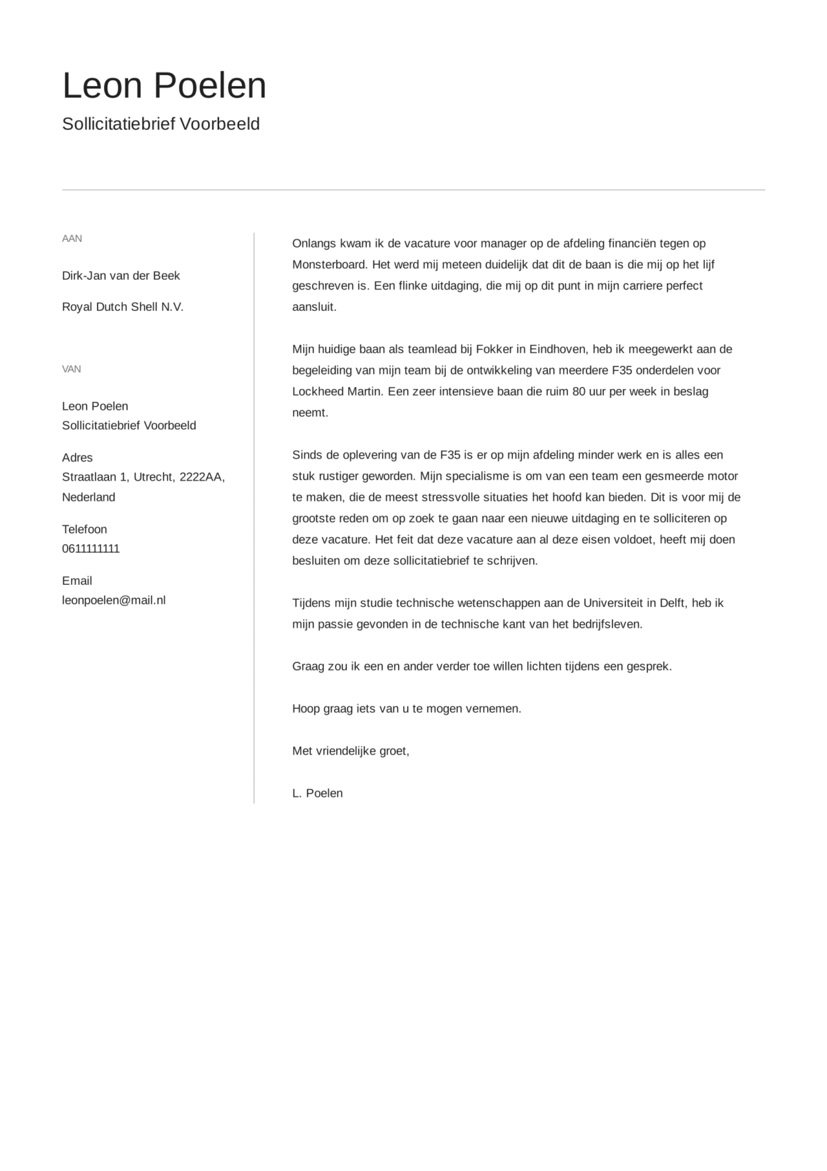 Sollicitatiebrief Voorbeeld - 15+ Gratis Sollicitatiebrieven in PDF en Word Sollicitatiebrief Voorbeeld - 15+ Gratis Sollicitatiebrieven in PDF en Word
