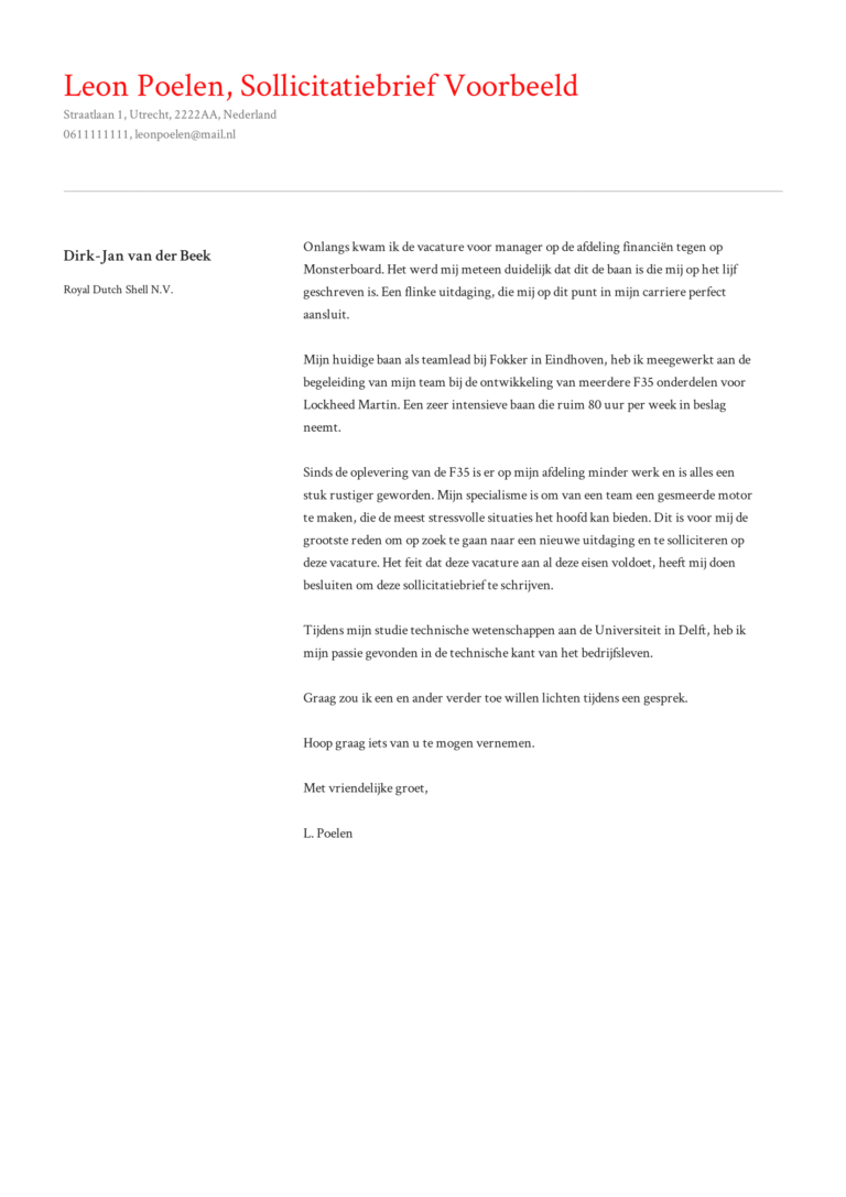 Sollicitatiebrief Voorbeeld - 15+ Gratis Sollicitatiebrieven in PDF en Word Sollicitatiebrief Voorbeeld - 15+ Gratis Sollicitatiebrieven in PDF en Word